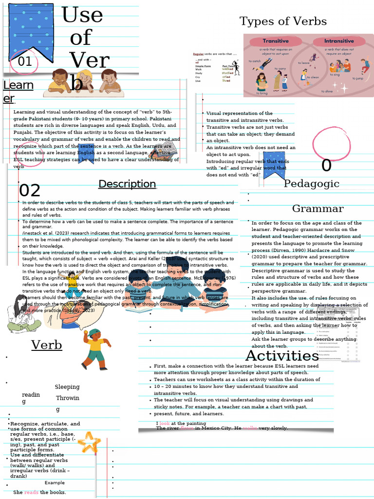 Types of Verbs for ESL Learners | PDF | Verb | Grammar