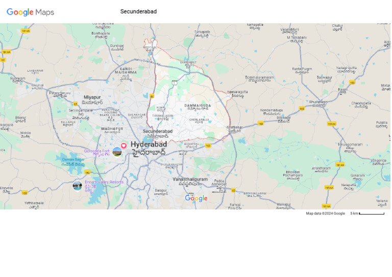 Secunderabad - Google Maps | PDF