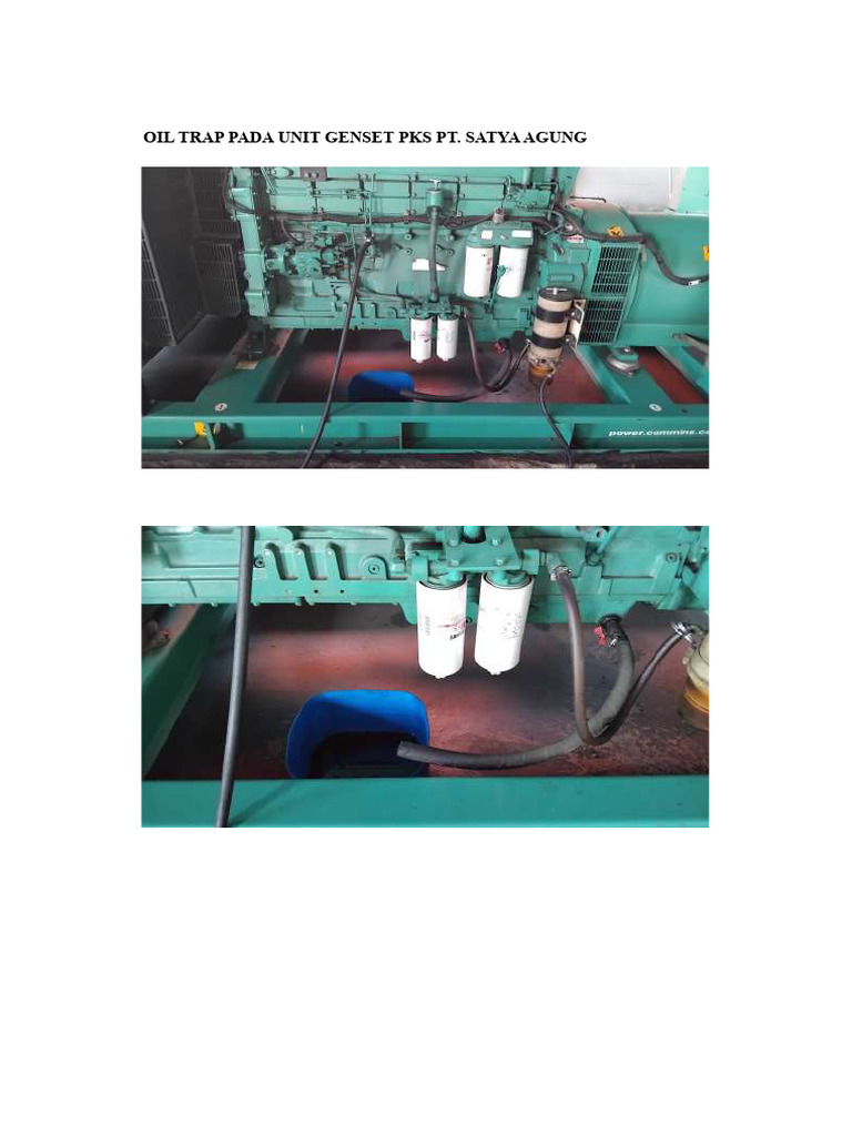 Oil Trap Pada Unit Genset PKS PT | PDF