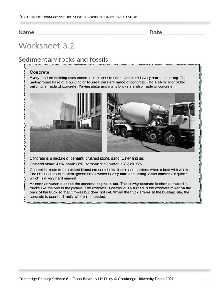 Grade 6 Rocks and Soil Worksheets | PDF | Rock (Geology) | Soil