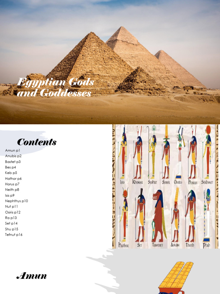 Overview of Egyptian Gods and Goddesses | PDF | Horus | Osiris