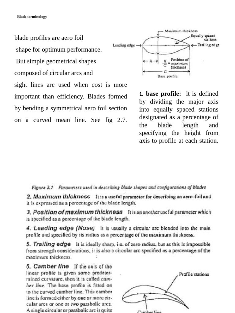 Blade Geometry and Cascade Nomenclature | PDF | Teaching Methods ...