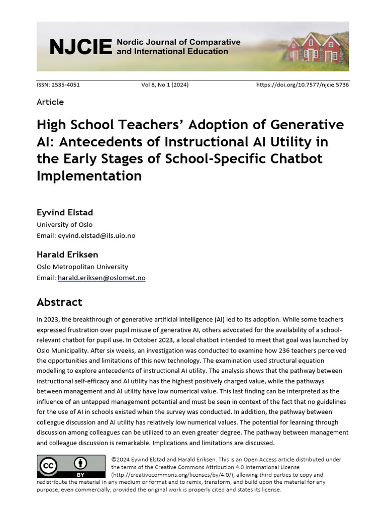 Adoption of Generative AI | PDF | Structural Equation Modeling | Survey ...