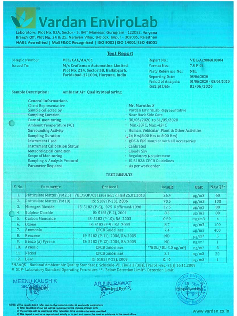 Ambient Air Unit-1 | PDF