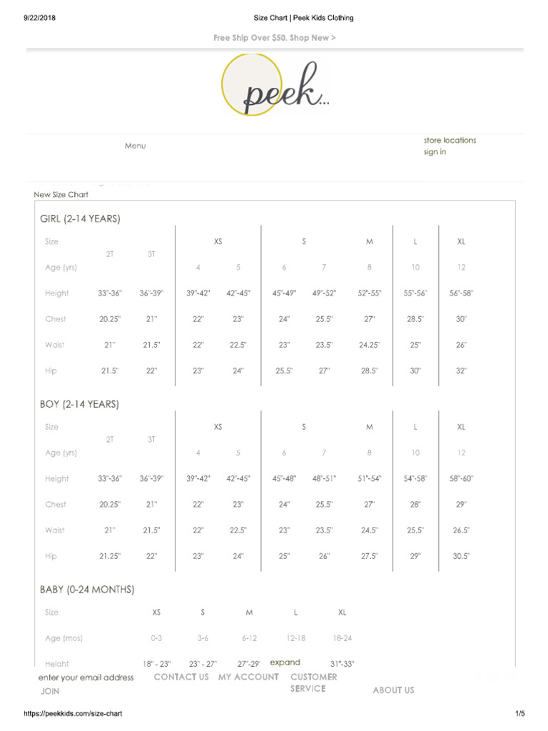 Baby Sizes | PDF