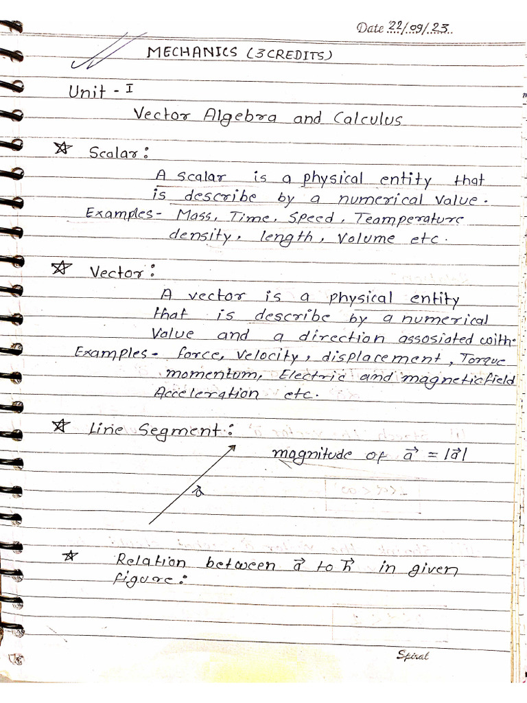 Physics Sem 1 Unit 1 | PDF