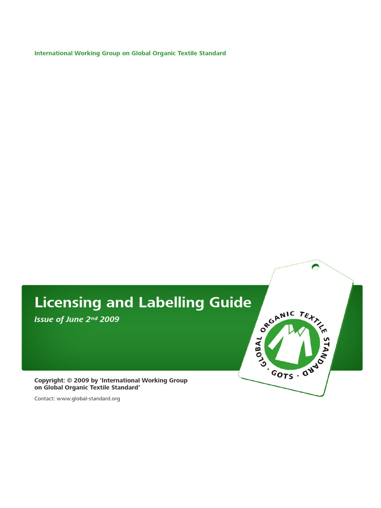 GOTS Labelling Guide-15Aug08 | PDF | License | Certification