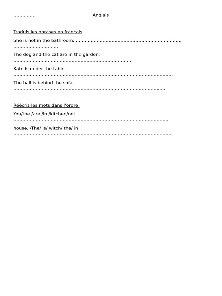 Eval 2 Anglais Cm2 | PDF