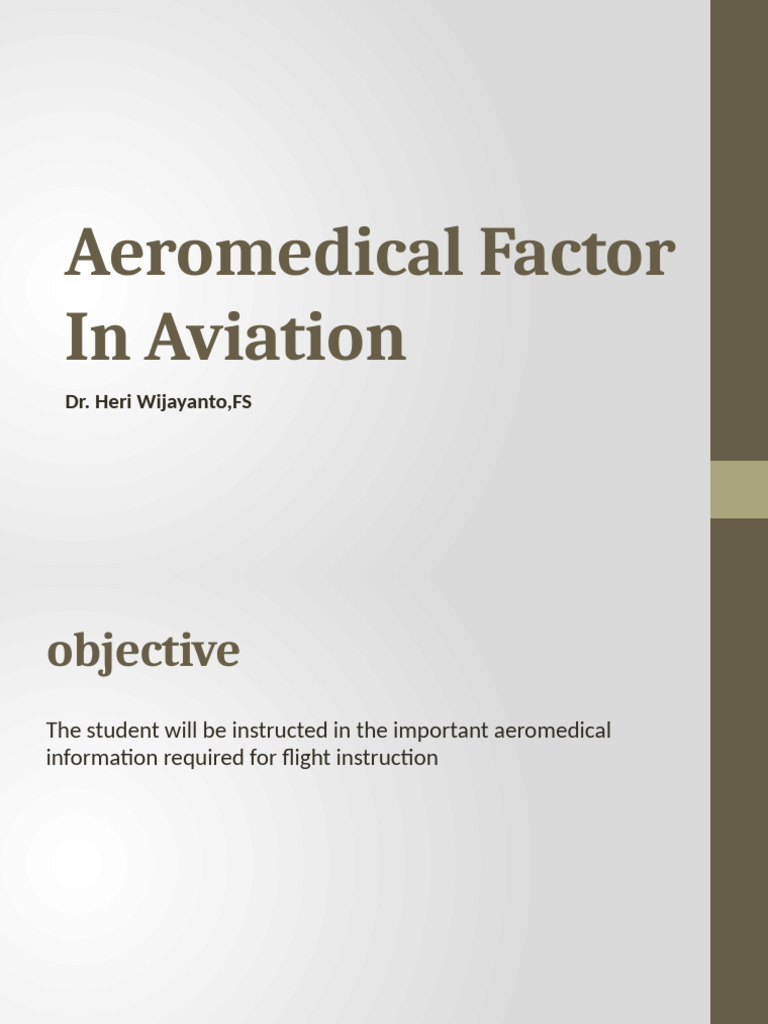 Aeromedical Factor in Aviation | PDF | Sleep | Clinical Medicine