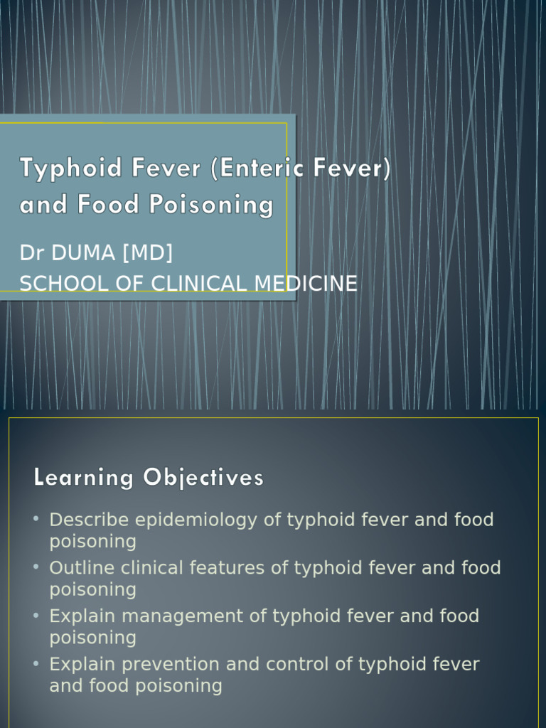 Typhoid Fever (Enteric Fever) | PDF | Causes Of Death | Microbiology