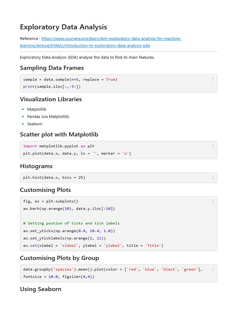 Exploratory Data Analysis | PDF