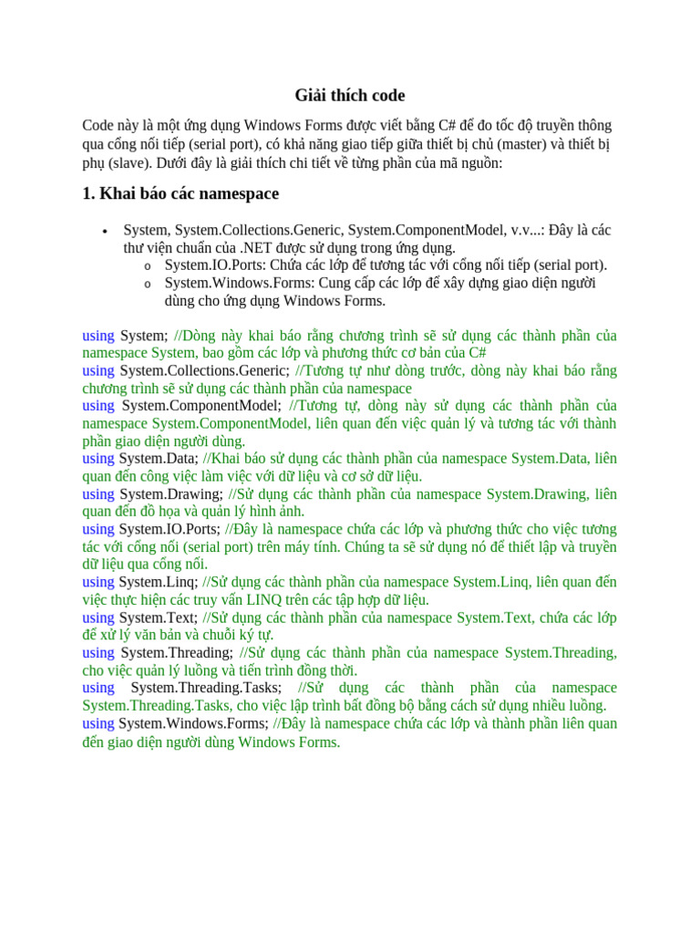 Giải Thích Code | PDF