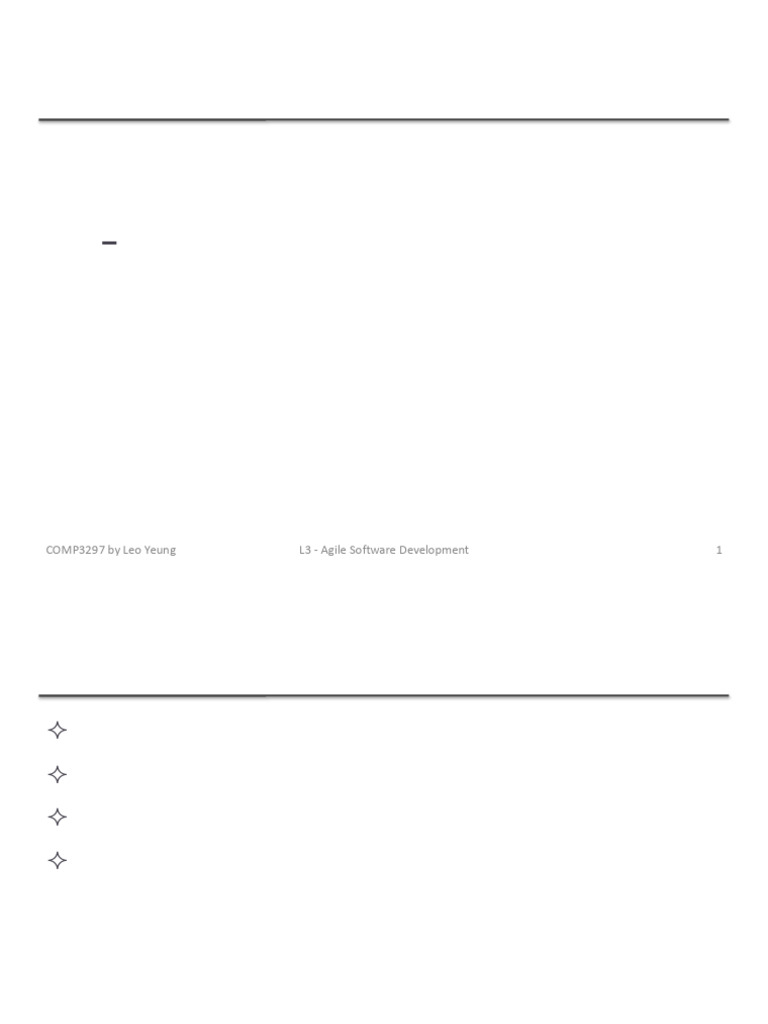 L3a - Agile Software Development v1 | PDF | Agile Software Development | Software Engineering