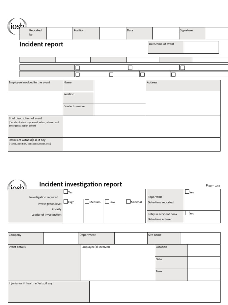 Incident and Accident Report (Al Tawfeek Skip Department) | PDF ...