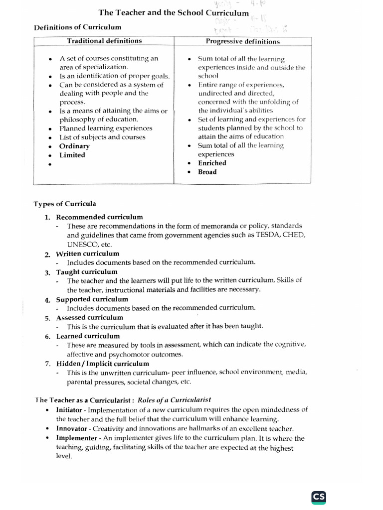 Topic 4 4.1 Curriculum Design | PDF
