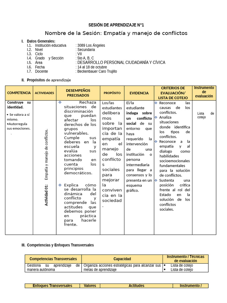 S1 U7 DPCC 5to | PDF | Evaluación | Aprendizaje