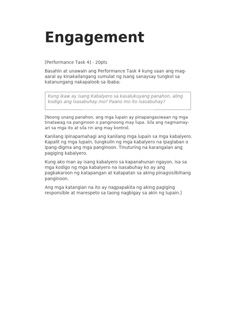 Engagement | PDF