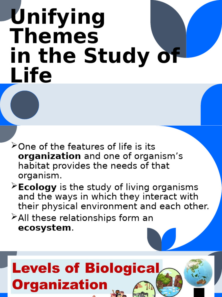 Lesson 2 Unifying Themes in The Study of Life | PDF | Ecosystem | Life