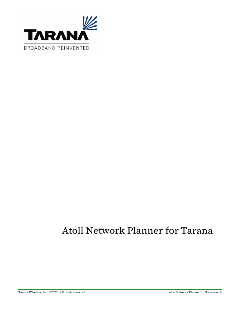 Atoll Network Planner Guide | PDF | Radio Propagation | Lte Advanced