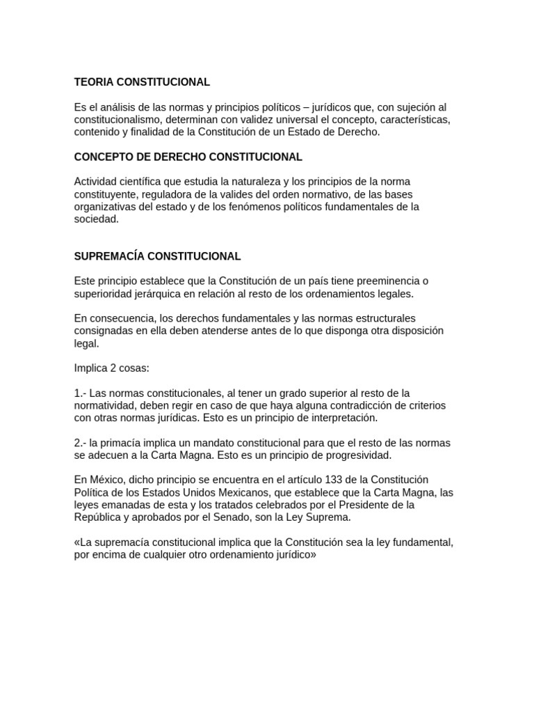 Teoria Constitucional | PDF | Constitución | Estado (política)