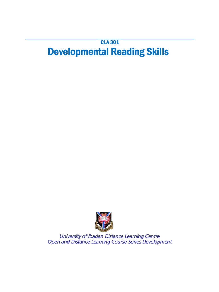 Cla 301 | PDF | Reading Comprehension | Literacy