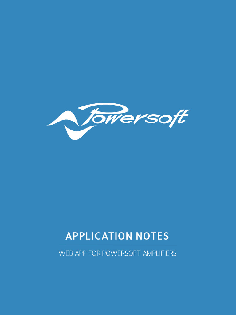 Powersoft AN WebApp RackAmps | PDF