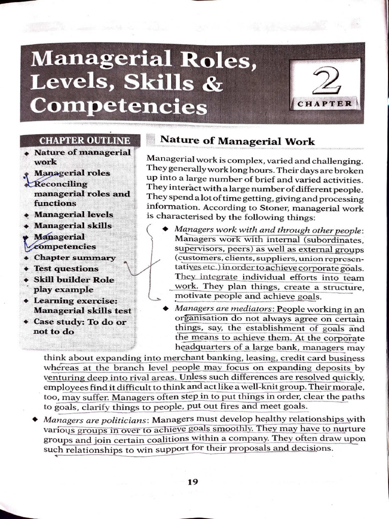 Managerial Roles and Skills Overview | PDF | Business Economics | Cognition
