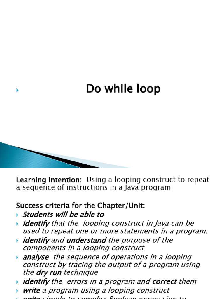 8 Dowhile Loop | PDF | Control Flow | Computer Program