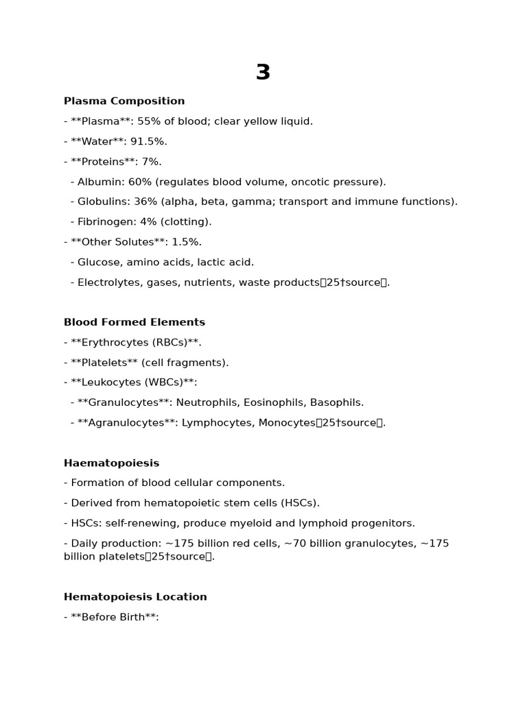 Physiology 3 | PDF | Haematopoiesis | Bone Marrow