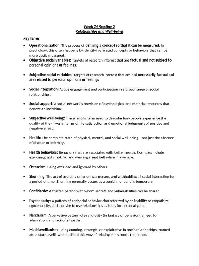 Week 24 Reading 2 | PDF | Well Being | Intimate Relationships