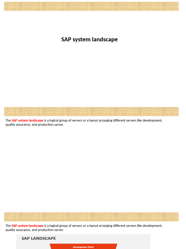 05 SAP System Landscape and Logon | PDF | Computers