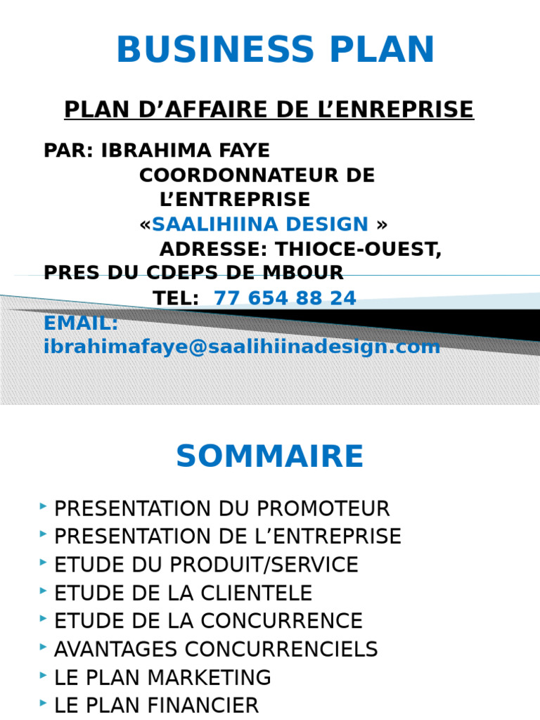 Projet Omar Gueye | PDF | Inventaire | Commercialisation