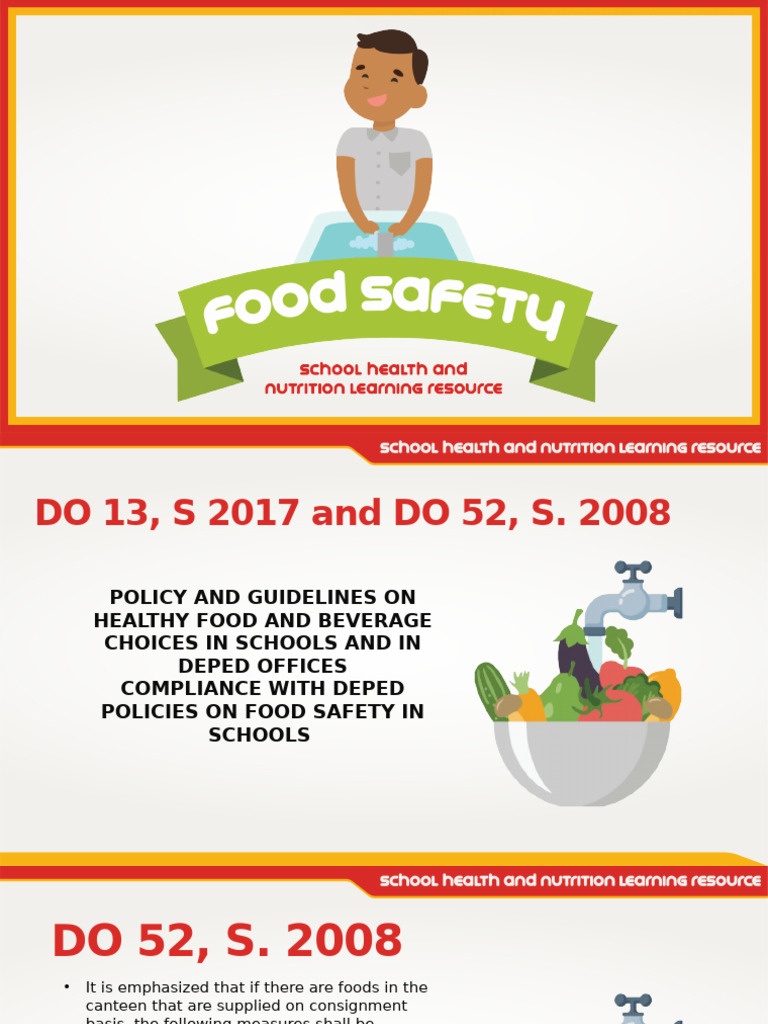 Food Safety Guidelines for Schools | PDF | Cookware And Bakeware ...