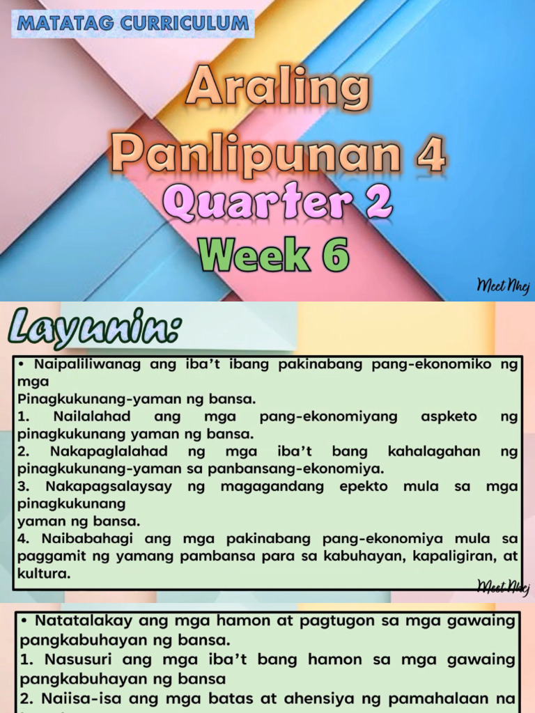 AP 4 Matatag q2 Week 6 | PDF