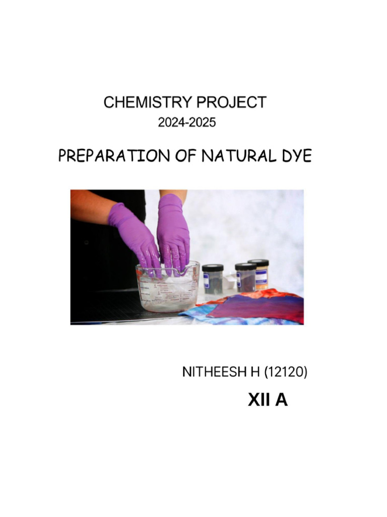 nithu chem project | PDF | Dyeing | Dye