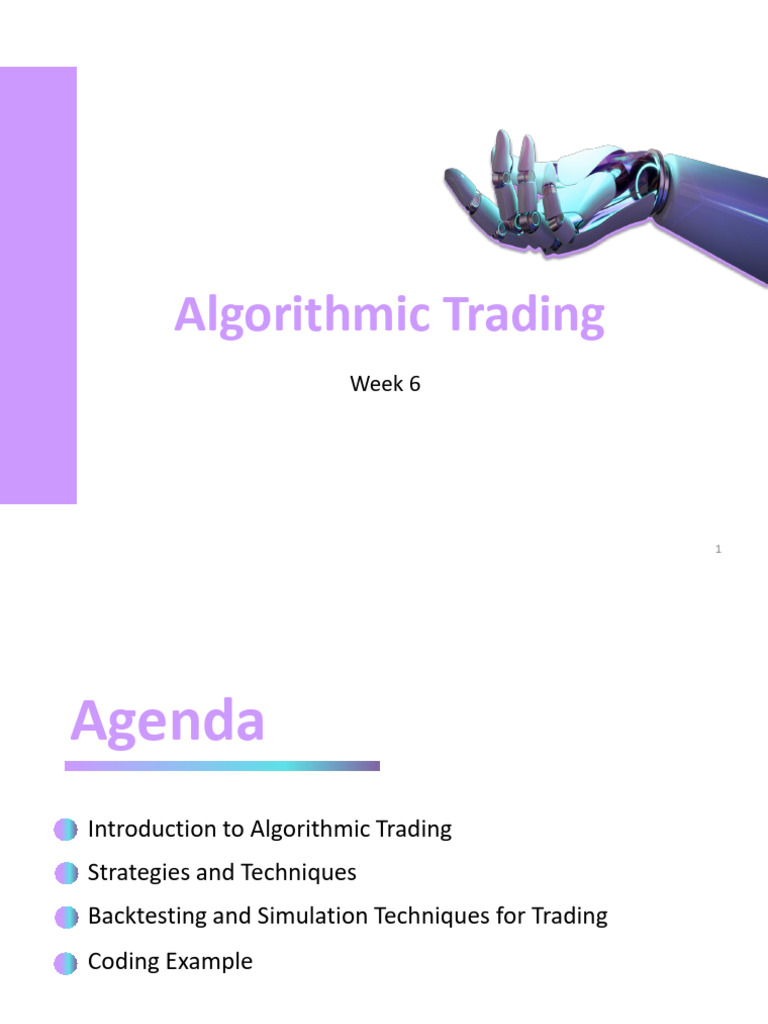 Week6 AlgoritmicTrading EN | PDF | High Frequency Trading | Algorithmic Trading