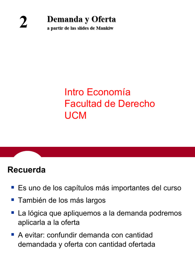 Tema 2 Oferta y Demanda | PDF | Oferta (economía) | Elasticidad (economía)