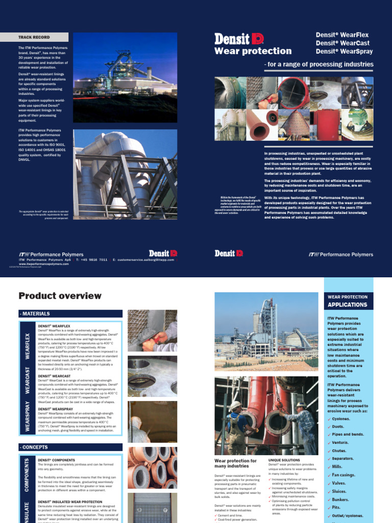 Densit-Wear-Protection-brochure | PDF | Wear | Density