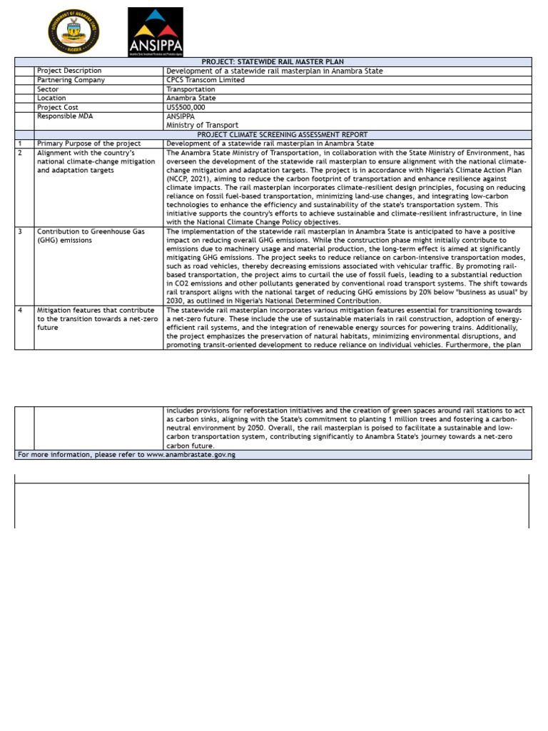 PDL RAIL MASTER PLAN Development of A Statewide Rail Masterplan in ...
