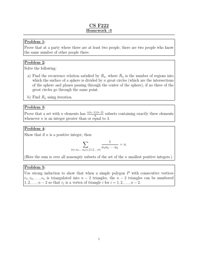 CS F222 Homework3 | PDF