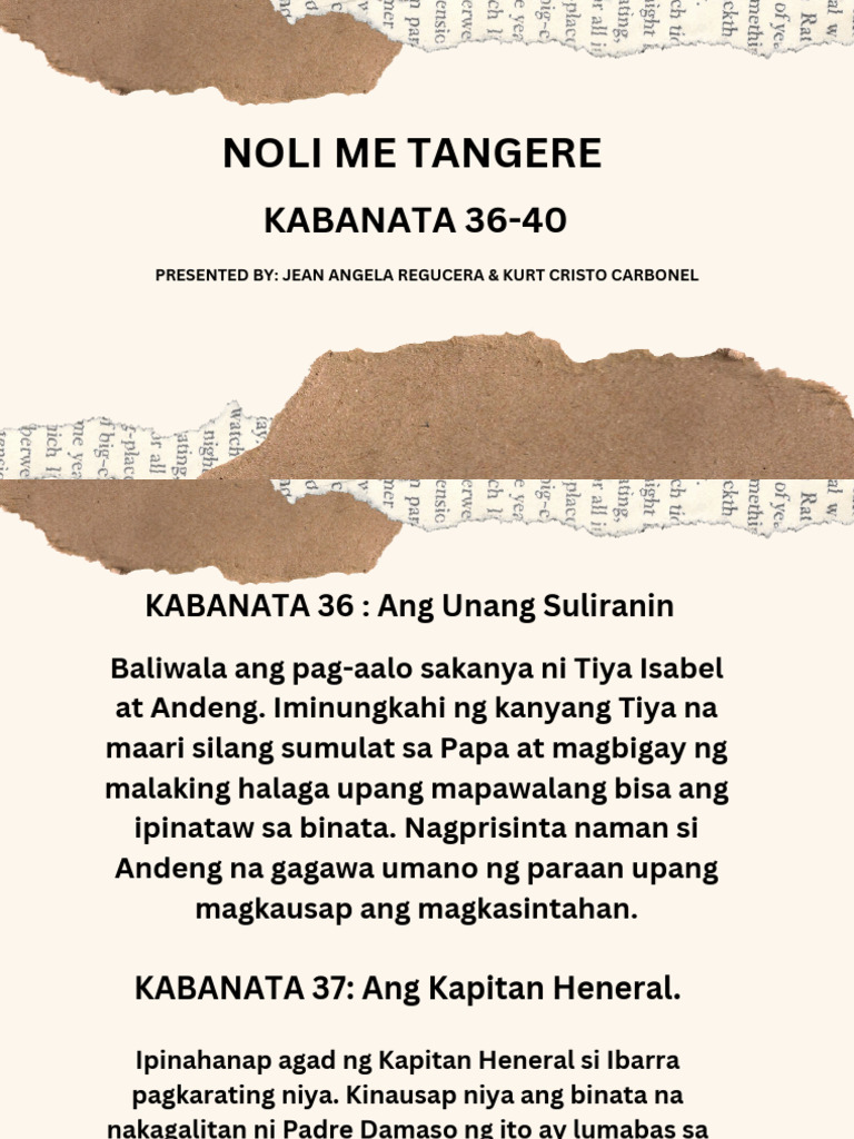 Kabanata 36-40 | PDF