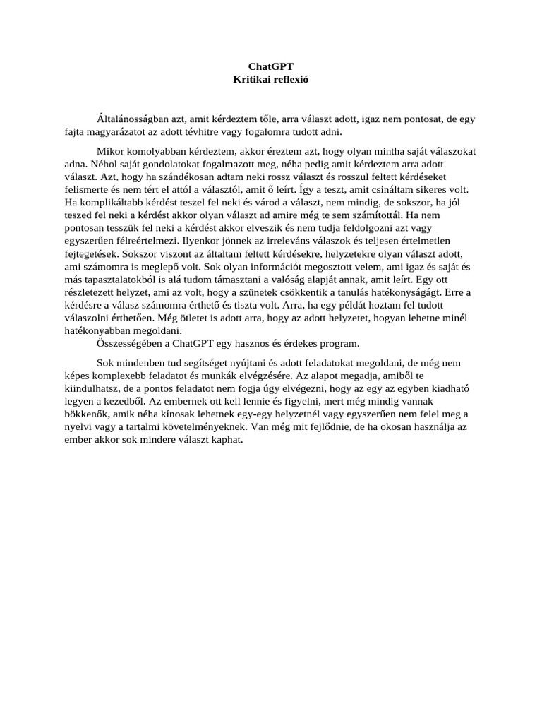 ChatGPT Reflexió | PDF