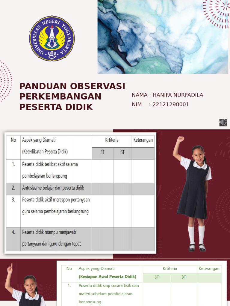 Panduan Observasi Perkembangan Siswa | PDF