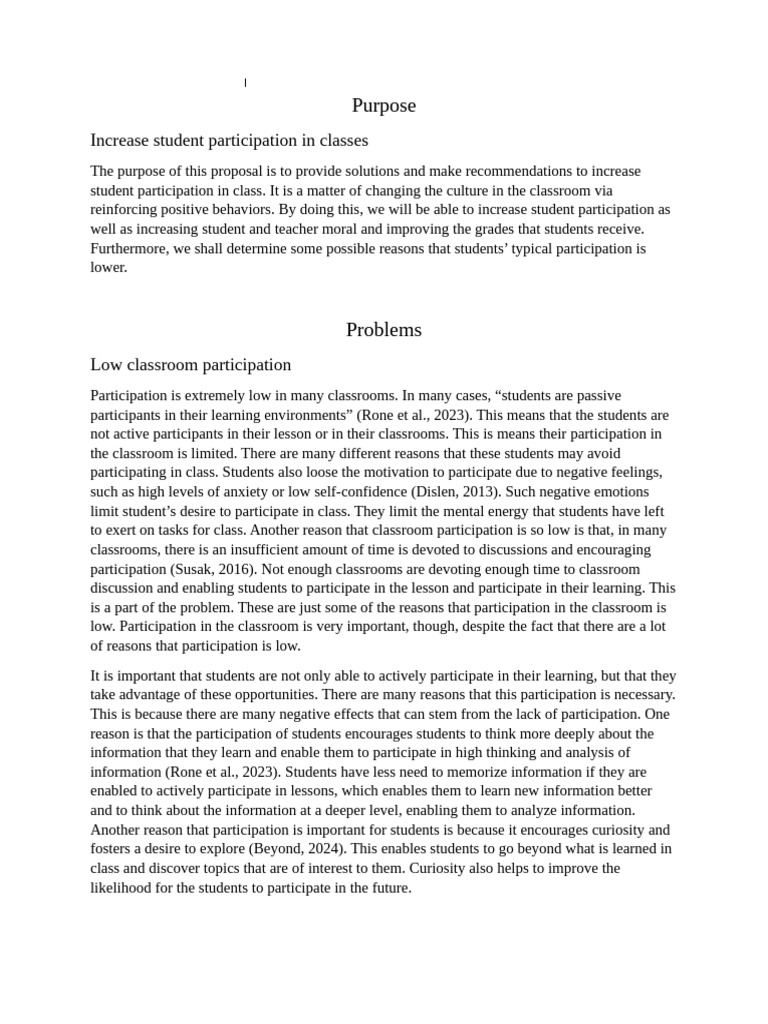 Proposal For ENG-1 | PDF | Classroom | Learning