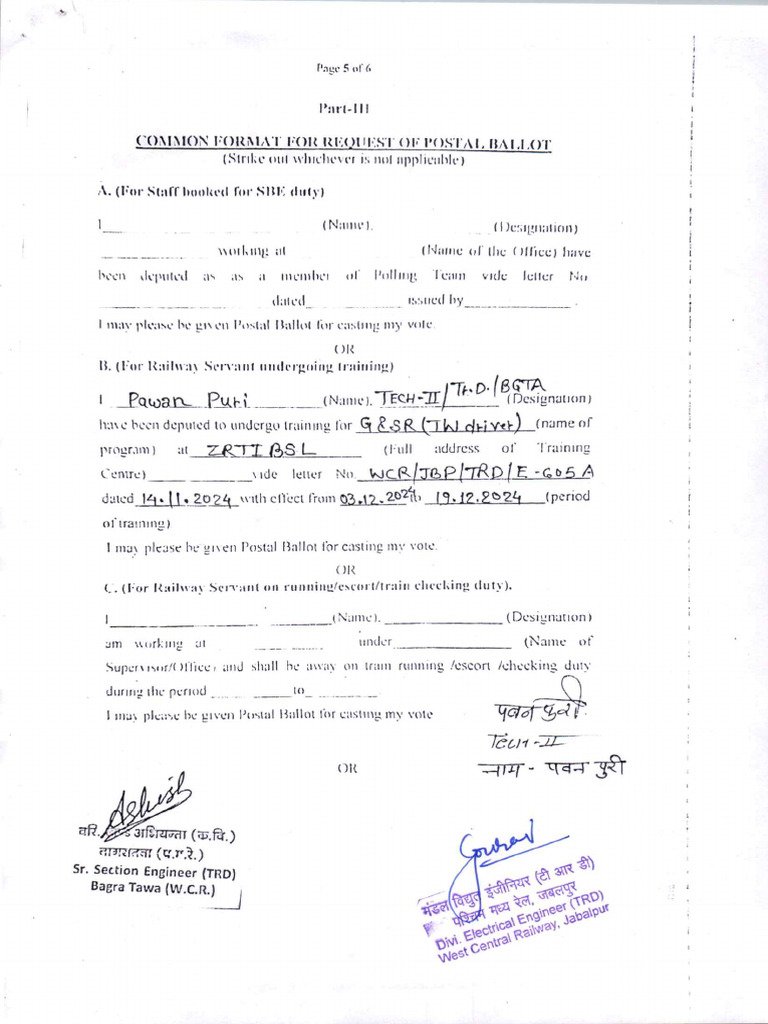 Common Format For Request of Postal Ballot 2 | PDF