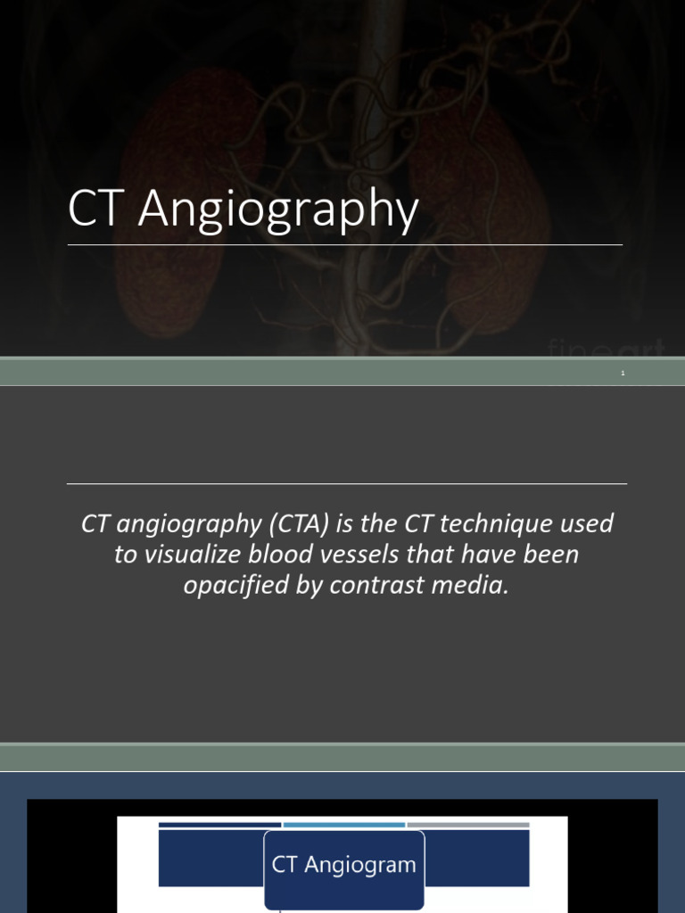 CT Angiography | PDF | Ct Scan | Imaging