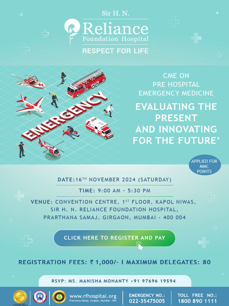 Pre Hospital Emergency Medicine CME Invite | PDF | Emergency Medical ...