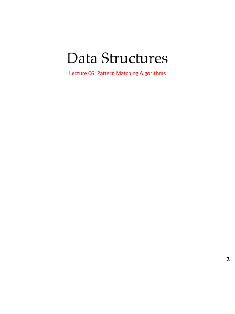 Pattern Matching Algorithms Explained | PDF