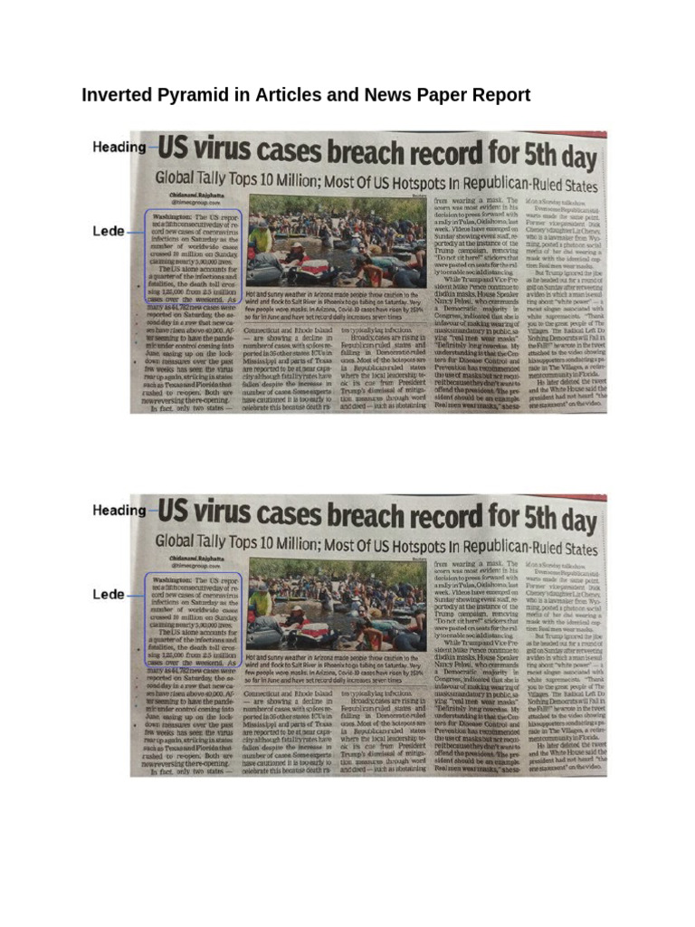 Inverted Pyramid Structure Samples | PDF | News | Newspapers