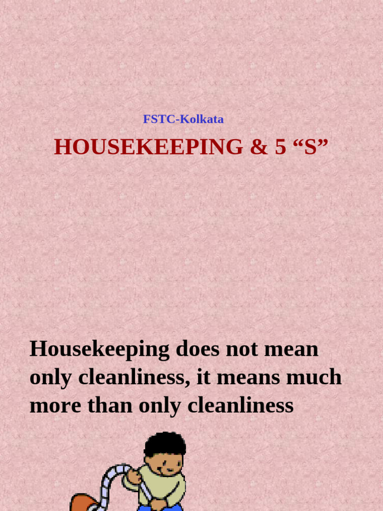Effective Housekeeping 5s Guide Pdf Housekeeping Business